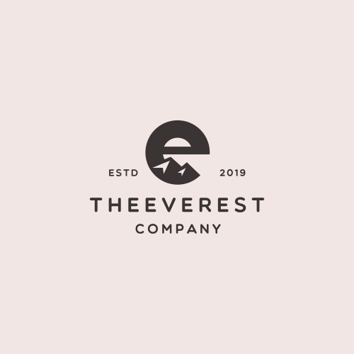 Minimalist mountain logo design inspiration Vector Image
