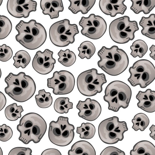 Texture of human skull isolated on black Vector Image