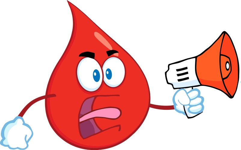 Crying blood drop set Royalty Free Vector Image