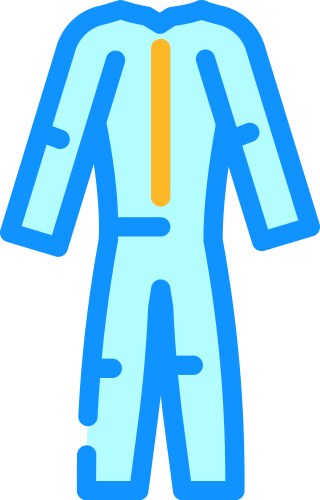 Coveralls ppe protective equipment icon doodle Vector Image