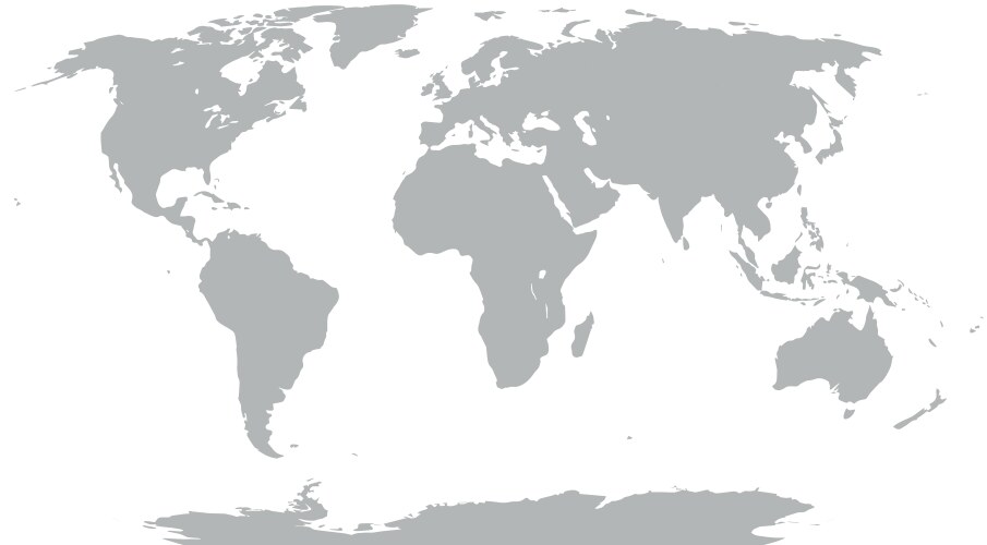World map in grey color on white background high Vector Image