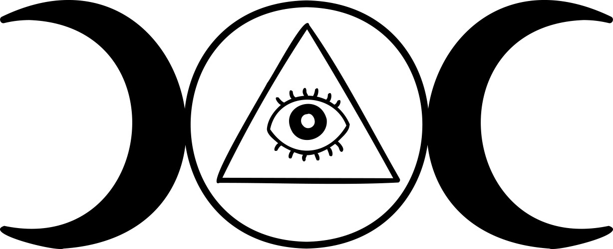 Hand drawn illuminati symbol Royalty Free Vector Image