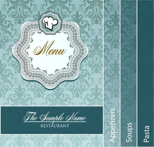 Art restaurant menu Royalty Free Vector Image - VectorStock