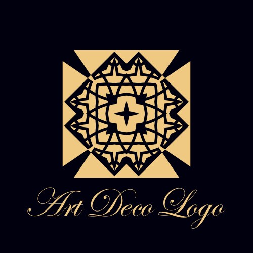 Art deco logo Royalty Free Vector Image - VectorStock