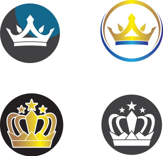 Crown logo icon Royalty Free Vector Image - VectorStock
