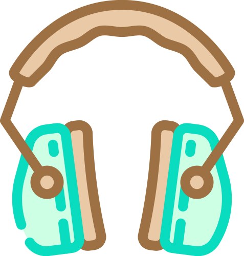 Ear plugs ppe protective equipment icon color Vector Image