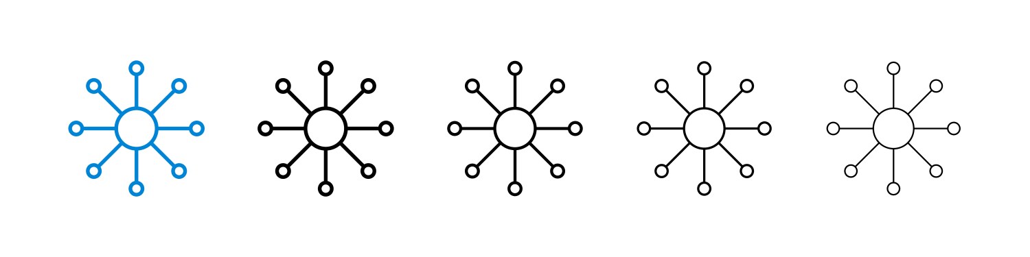 Multitask icon set on white background Royalty Free Vector