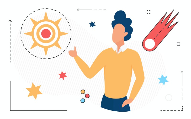 Science research man discovering new Royalty Free Vector