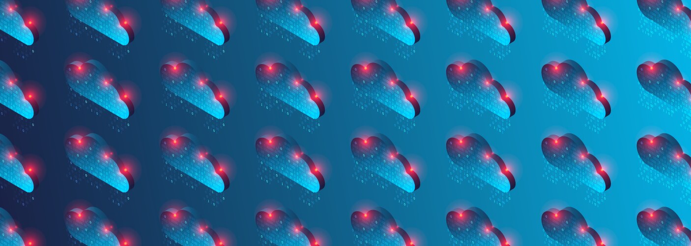 Isometric technology towers simple pattern Vector Image