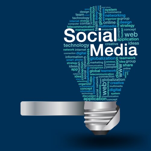 Light bulb with creative design concept word cloud