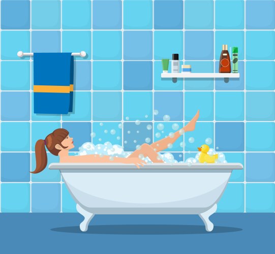 Cartoon Girl Taking Bath Vector Images (over 630)