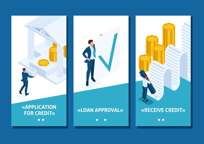 Credit loan design concept Royalty Free Vector Image