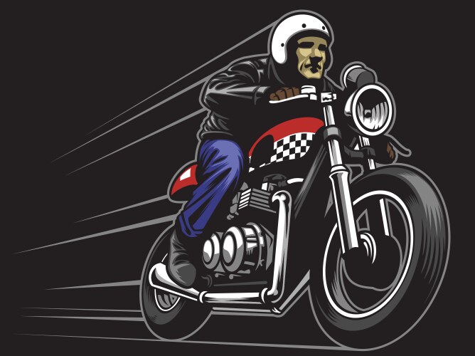 Vintage motorcycle racing poster Royalty Free Vector Image