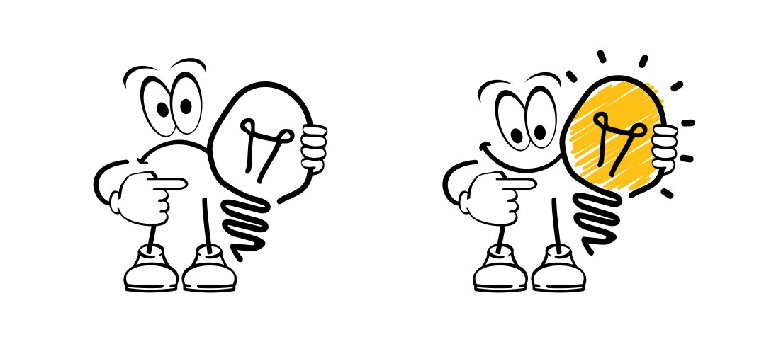 Stickman Light Bulb Vector Images (over 100)