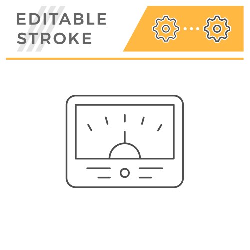 Square and cubic meters line icons Royalty Free Vector Image