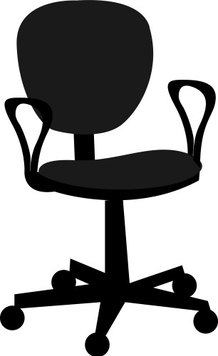 Table and chair drawing on white background Vector Image
