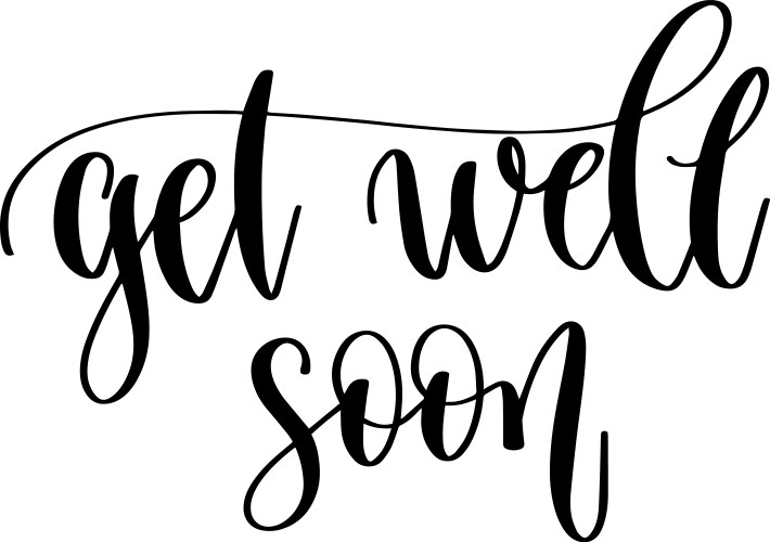Get well soon label health medicine hospital Vector Image