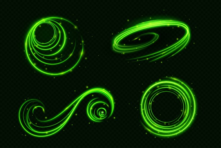 Luminous magic swirl game effects with various Vector Image