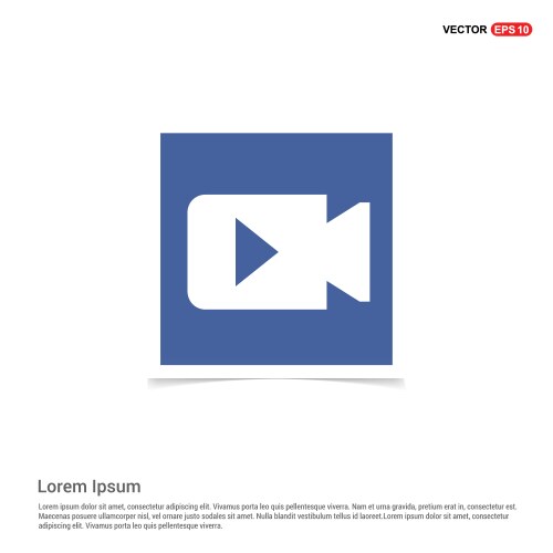 Photo camera icon - blue frame Royalty Free Vector Image