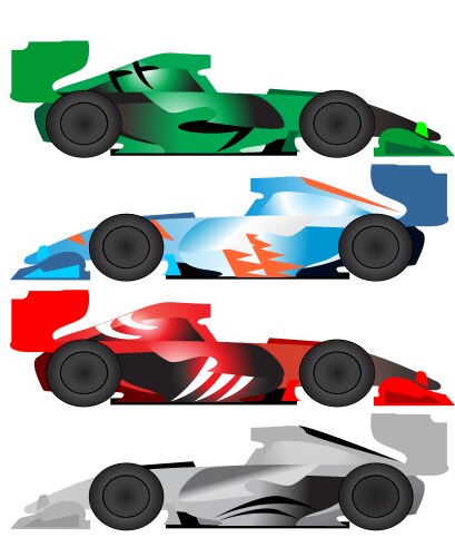 Racing car pack Royalty Free Vector Image - VectorStock