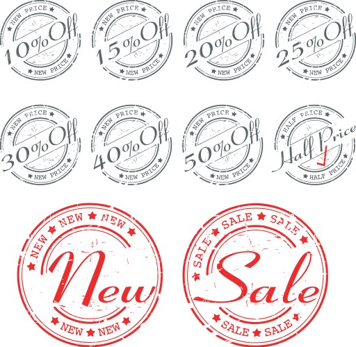 Set of postmarks and stamps Royalty Free Vector Image