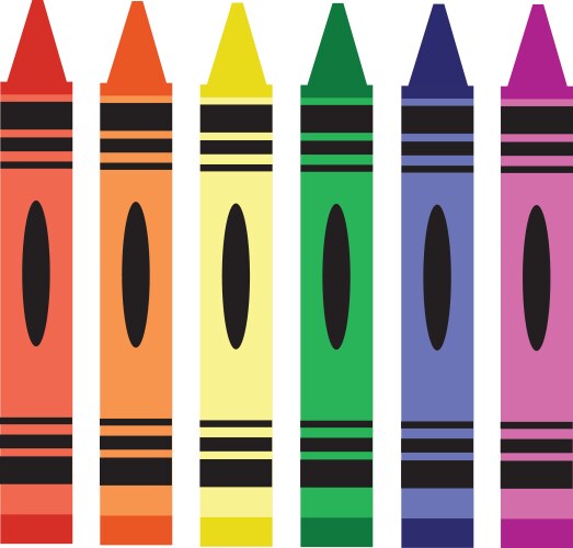 Crayon selection Royalty Free Vector Image - VectorStock
