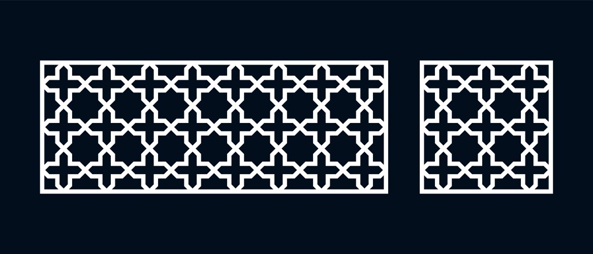 Islamic pattern for laser cutting Royalty Free Vector Image