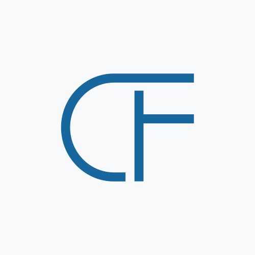 Letter cf design logo Royalty Free Vector Image