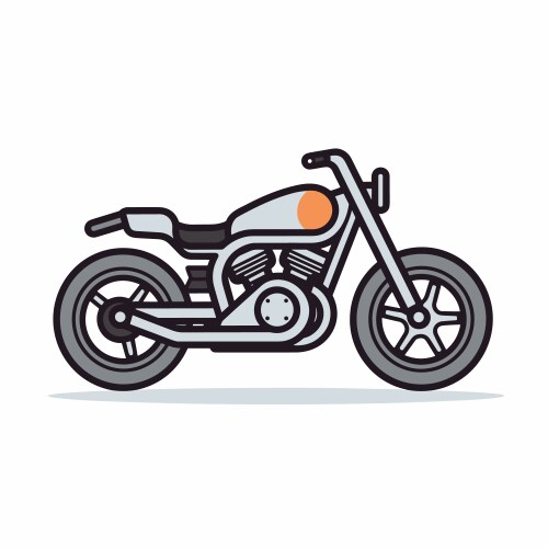 Simple motorcycle icon design template Royalty Free Vector