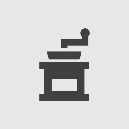 Elements silhouette hand coffee grinder Royalty Free Vector