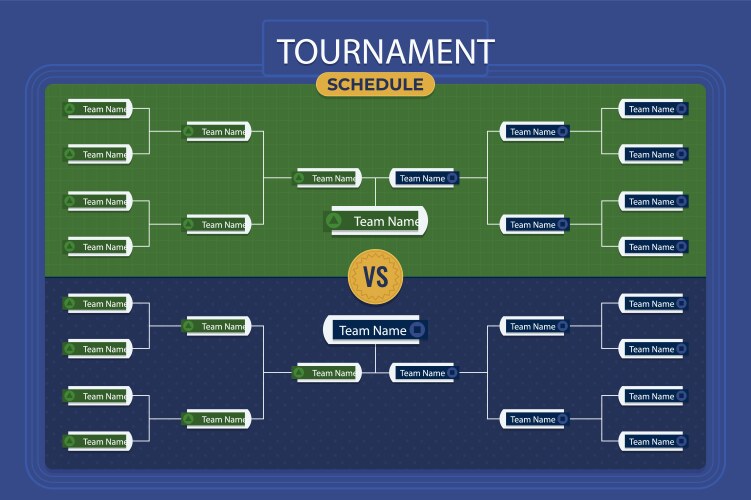 Gradient tournament schedule template Royalty Free Vector