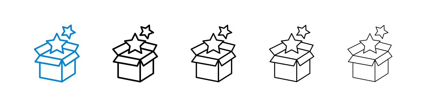 New product icon set on white background Vector Image