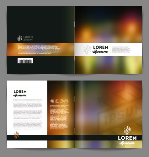 Template booklet design cover and inside pages Vector Image