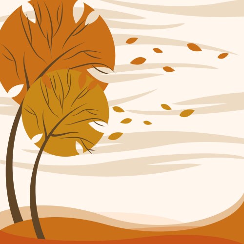 Tree silhouette color background Royalty Free Vector Image