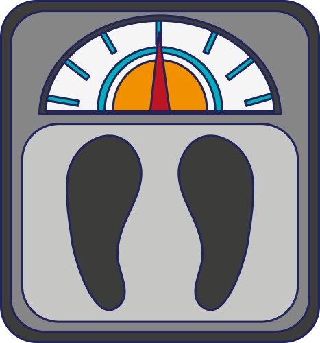 Body fat scale symbol in black and white Vector Image