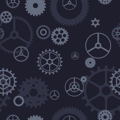 Seamless pattern of gear wheels Royalty Free Vector Image