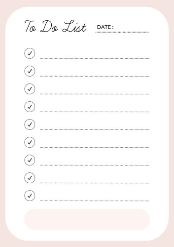 To do list numbered with checkbox Royalty Free Vector Image