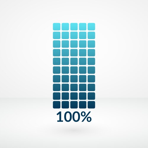 100 percent chart percentage infographics Vector Image