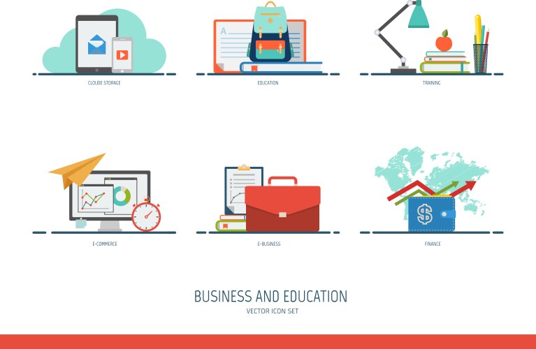 Business icon set Royalty Free Vector Image - VectorStock