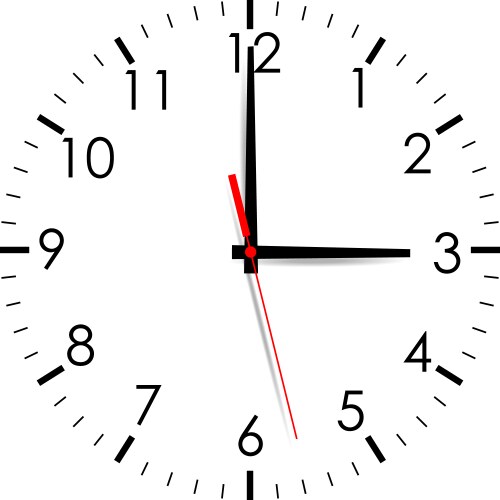 Circle clock face isolated 10 oclock Royalty Free Vector