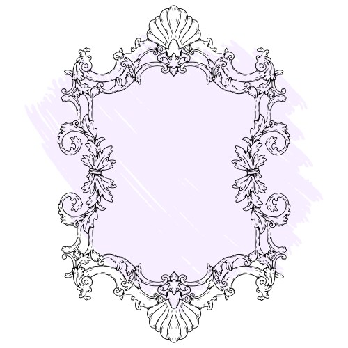 Hand drawn gothic frame design Royalty Free Vector Image