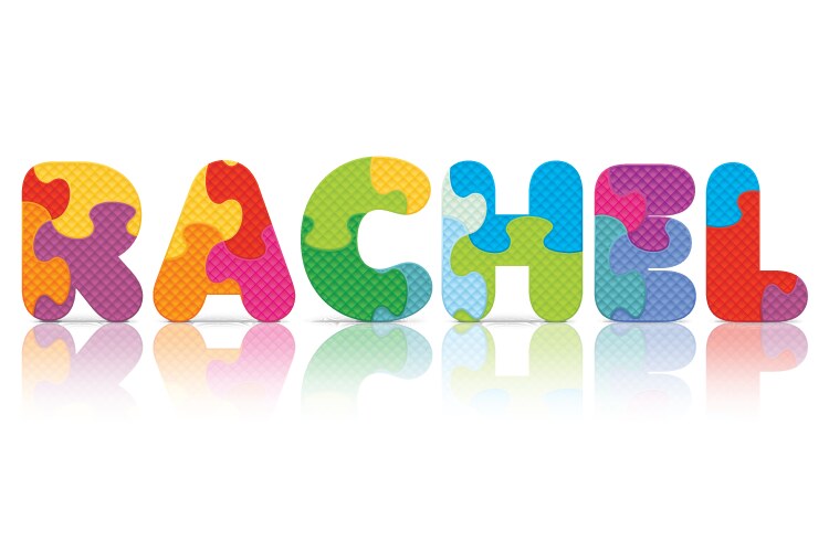 Luke written with alphabet puzzle Royalty Free Vector Image