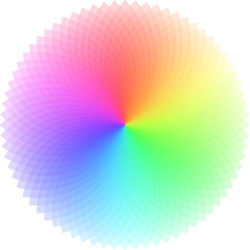 Rgb color wheel round classic palette Royalty Free Vector