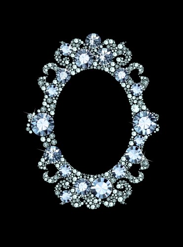 Beautiful diamond frame Royalty Free Vector Image