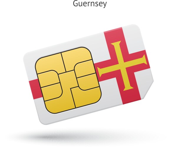 Aruba mobile phone sim card with flag Royalty Free Vector