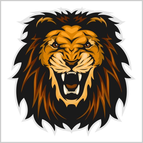 Angry lion Royalty Free Vector Image - VectorStock