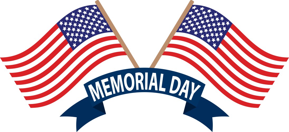 Memorial day symbol over white background Vector Image