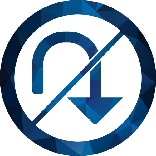 No u-turn icon Royalty Free Vector Image - VectorStock