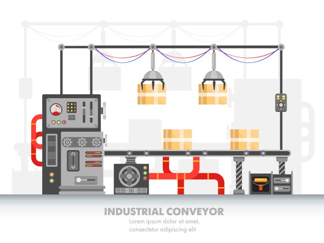 Industrial machine factory construction equipment Vector Image
