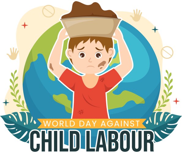 Child Labor Awareness Day Royalty Free Vector Image